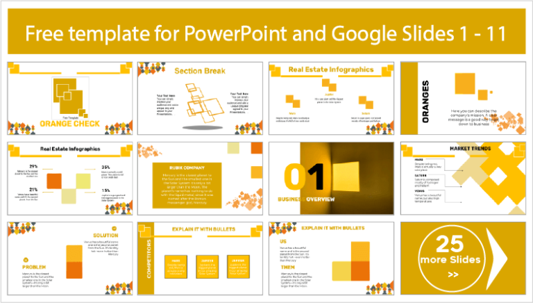 Orange Plaid Style Template - PowerPoint Templates and Google Slides