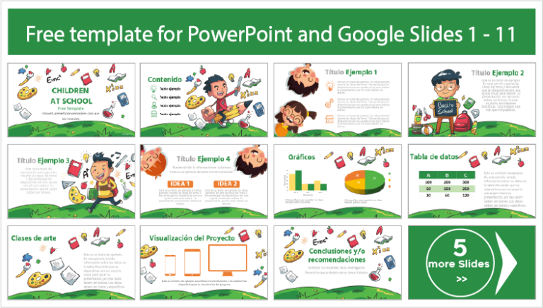 Children in School Template - PowerPoint Templates and Google Slides