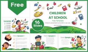 Children in School Template - PowerPoint Templates and Google Slides
