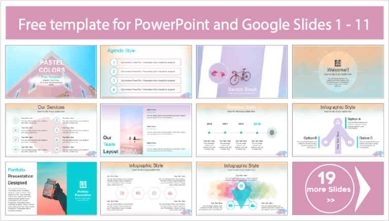 Template with gradient borders - PowerPoint Templates and Google Slides
