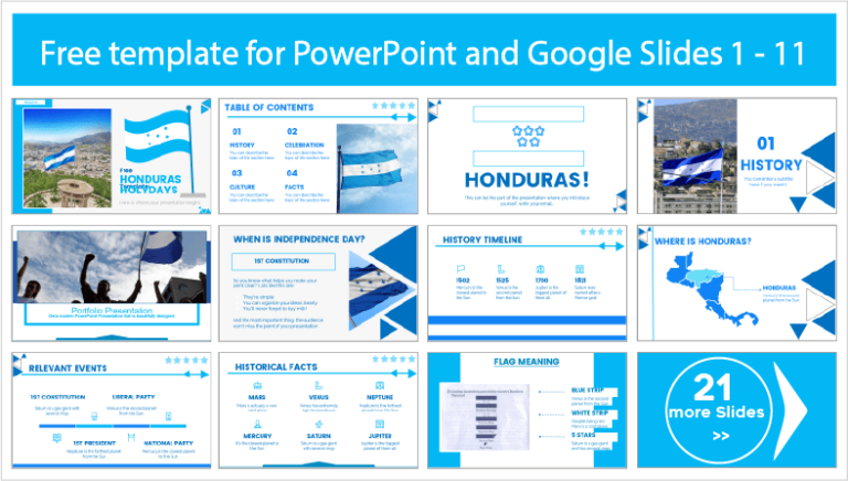 Honduran National Holidays Template - PowerPoint Templates and Google ...