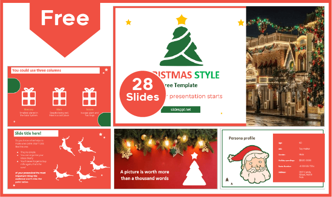 Modèle de style de Noël - Modèles pour PowerPoint et Google Slides
