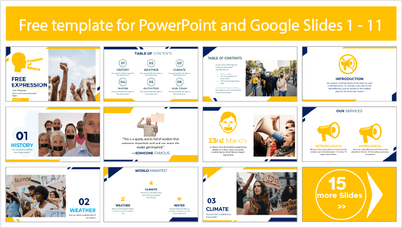 Modèle de liberté d'expression - Modèles pour PowerPoint et Google Slides
