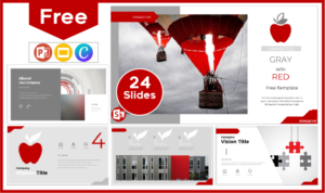 Gray with Red animated Template - PowerPoint Templates and Google Slides