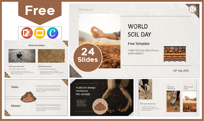 Modelo do Dia Mundial do Solo - Modelos para PowerPoint e Google Slides