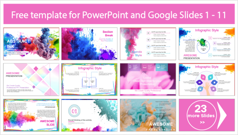 Abstract Inks style Template - PowerPoint Templates and Google Slides