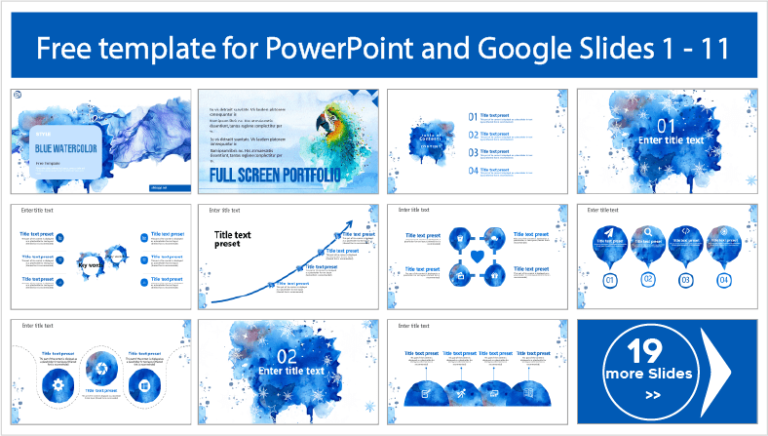 Blue Watercolor Style Template - PowerPoint Templates and Google Slides