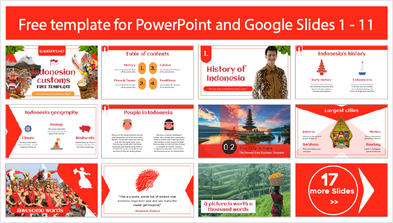 Modèle de coutumes indonésiennes - Modèles pour PowerPoint et Google Slides
