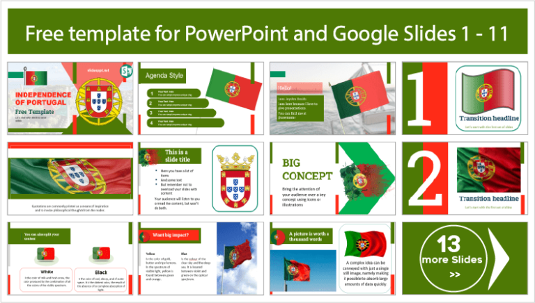 Portugal Independence Template - PowerPoint Templates and Google Slides