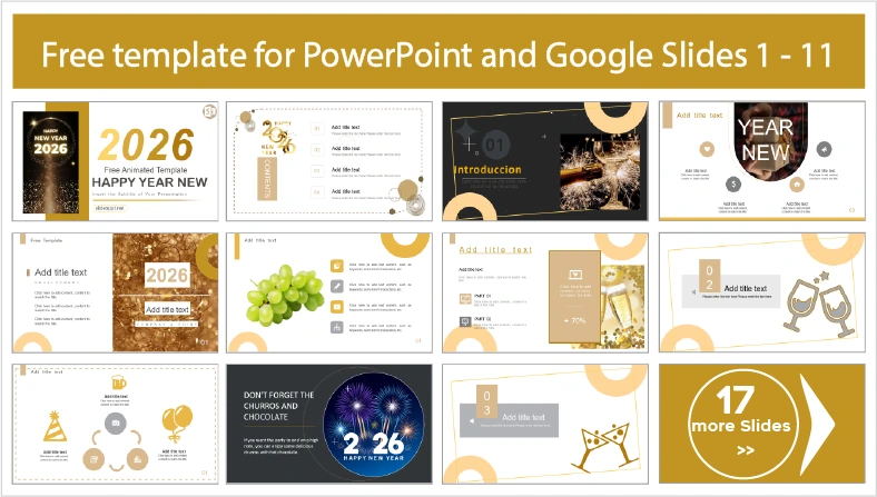Happy New Year 2026 Animated Template - PowerPoint Templates and Google ...